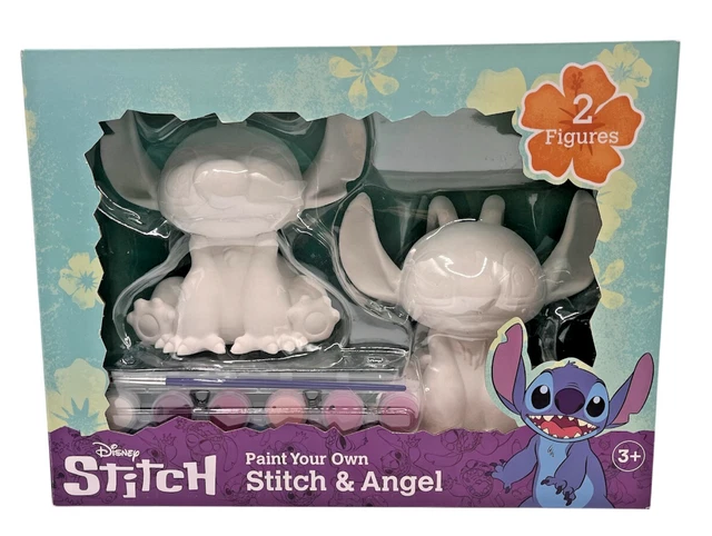 DISNEY STITCH ANGEL Paint Your Own Figuren Set 2 Gipsfiguren bemalbar ...