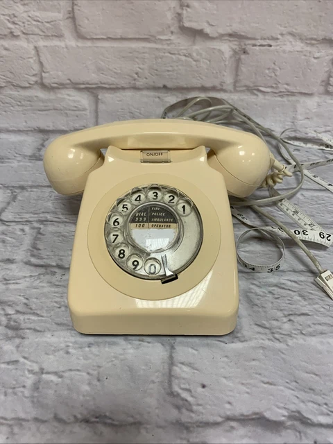 BT VINTAGE ROTARY Dial Cream Telephone #8746 (WO) £19.99 - PicClick UK