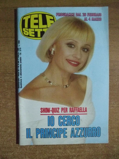 TELE SETTE 9/89 Raffaella Carra' Linda Gray Linda Lorenzi Heather ...