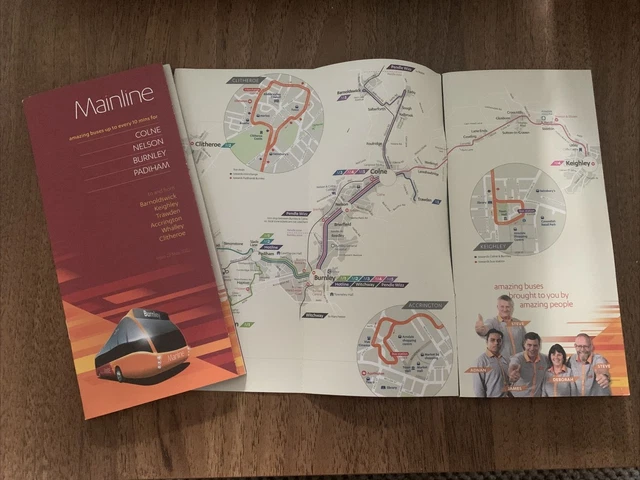TRANSDEV BURNLEY BUSES "Mainline" routes Timetable booklet May 2022 ...