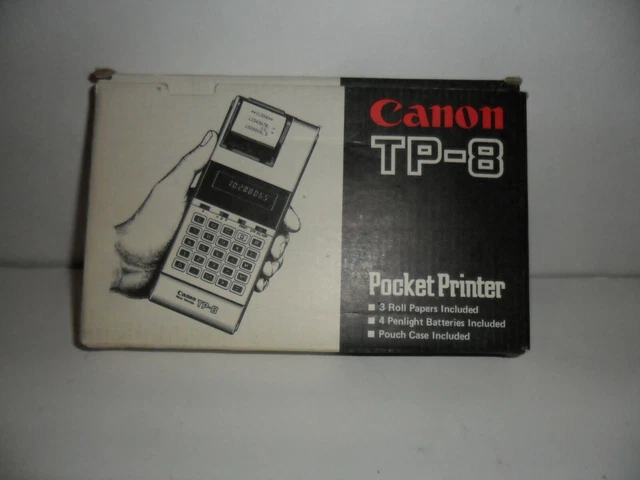 VINTAGE CANON TP-8 Pocket Printer Electronic Calculator Tested And ...