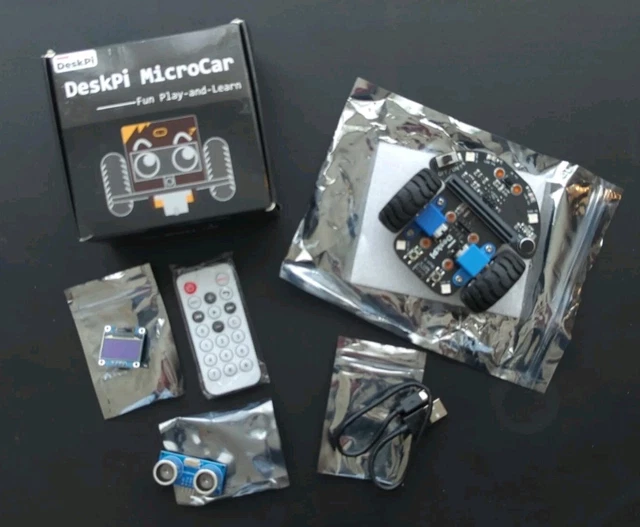 GEEEKPI DESKPI MICROCAR, BBC Microbit V2.2 Starter Kit,Micro bit DIY £ ...