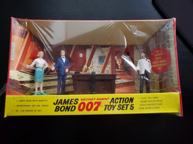 RARE GILBERT 1965 James Bond Secret Agent 007 Action Toy Set 5 $85.00 - PicClick CA