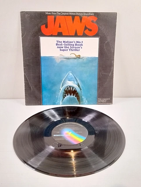 JAWS SOUNDTRACK (1975 1st Press) John Williams Vinyl LP Record CLASSIC ...