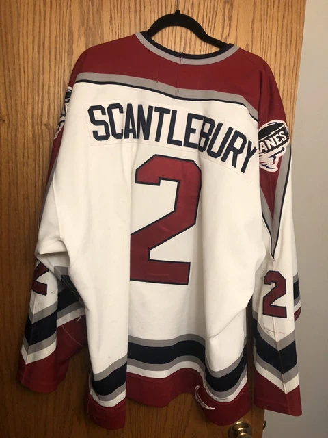 2000-01 WHL LETHBRIDGE Hurricanes Game Worn Thomas Scantlebury Taz ...