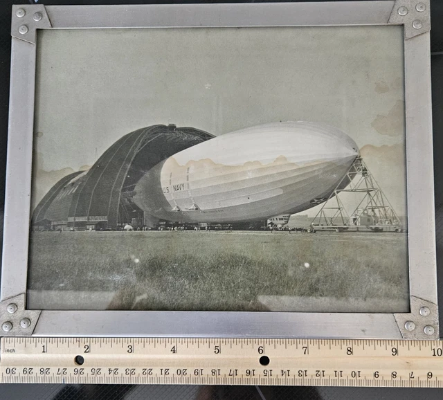 USS AKRON ZRS-4 Startluftschiff Blimp Zeppelin Foto im Duralumin Rahmen ...