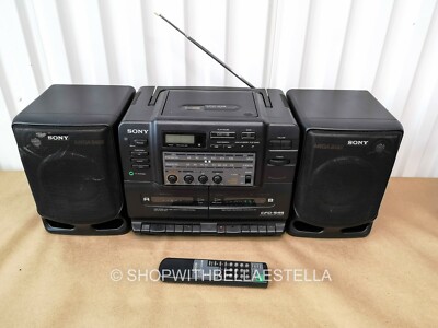 SONY BOOMBOX CD Radio Cassette Player Recorder Stereo CFD-545 With ...