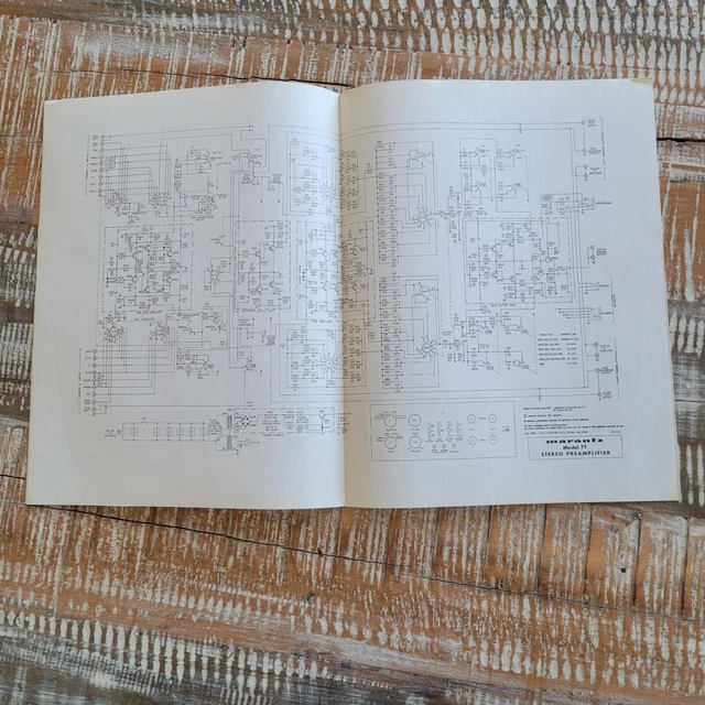 MARANTZ MODEL 7T Stereo Preamplifier Original Schematics Sheet £28.67 ...