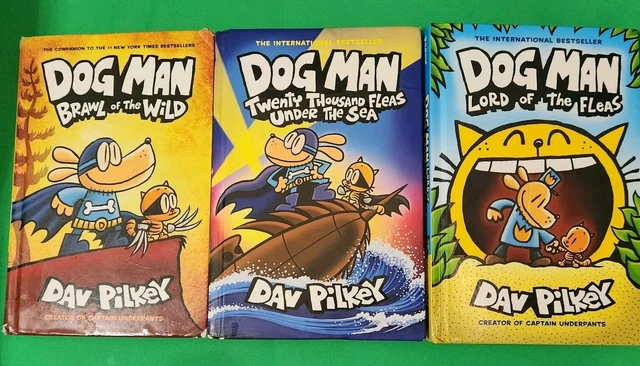 DAV PILKEY DOG Man Books : Brawl of the Wild, Lord of the Fleas And ...