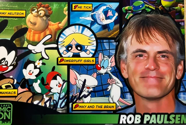 HAND SIGNED WHITE card of ROB PAULSEN, FILM, TV, autograph £30.00 ...