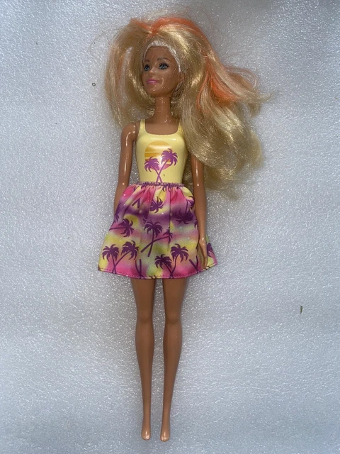 BARBIE COLOUR REVEAL Doll With Wig Palm Trees Summer Blonde Orange ...