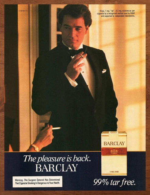 BARCLAY CIGARETTES VINTAGE 1982 Print Ad $5.61 - PicClick CA