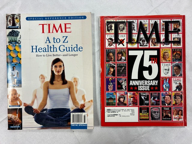 TIME MAGAZINE 75TH Anniversary Issue March 9, 1998 & Time A-Z Health ...