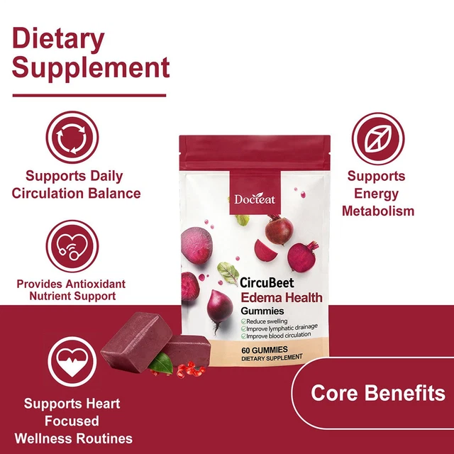 SUPER BEETROOT GUMMIES Beets + CoQ10 + Grape Seed Extract, Beets Chews ...