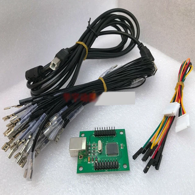 NEW ARCADE ENCODER to USB Controller Wiring 2 Players DIY Kit For Mame ...