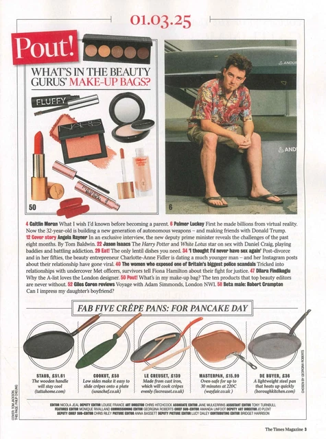 TIMES MAGAZINE: ANGELA Rayner, Palmer Luckey, Jason Isaacs, Dilara F, 1 ...