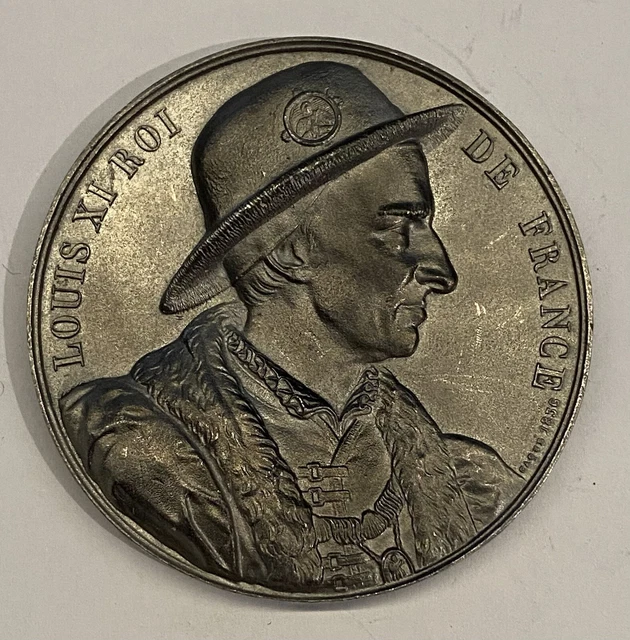 ANTIQUE MEDAL - """Louis XI King of France"" - Tin" £18.32 - PicClick UK