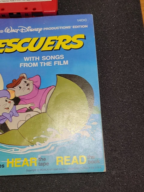 VINTAGE WALT DISNEY 1977 The Rescuers Read Along Book And Tape 24 Pages ...