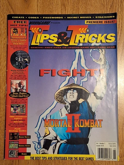TIPS & TRICKS Magazine First Issue #1 Mortal Kombat II VERY RARE 1994 £ ...