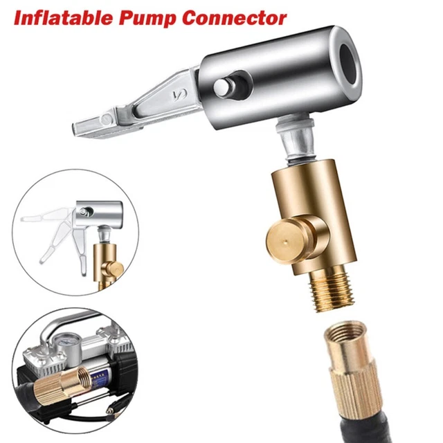 AIR CHUCK COMPRESSOR Inflatable Pump Connector Tire Inflator Valve ...