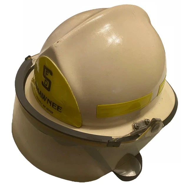 VINTAGE MORNING PRIDE Lite Force IV Firemen Helmet Firefighter W/ Visor ...