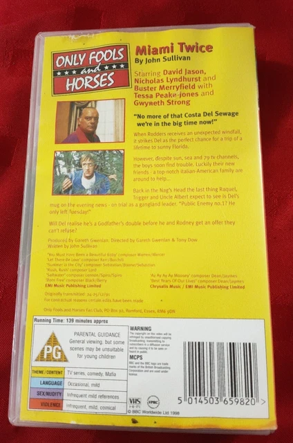 ONLY FOOLS AND Horses - Miami Twice - The Movie (VHS) £2.00 - PicClick UK
