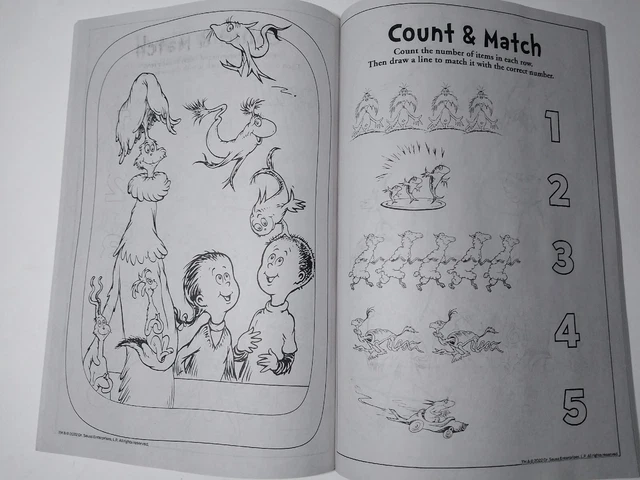 DR. SEUSS COLORING Book Jumbo Coloring and Activity Book Lot Of 3 $13. ...