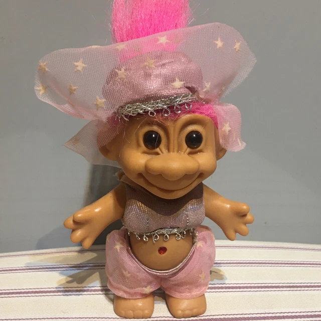 **RARE** VINTAGE RUSS TROLL - BELLY DANCER - With RED GEM In BELLY ...