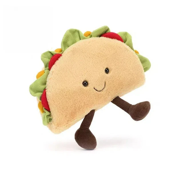 JELLYCAT SOFT SQUISHY Taco: 15cm Amuseable Plush Stuffed Food Toy ...