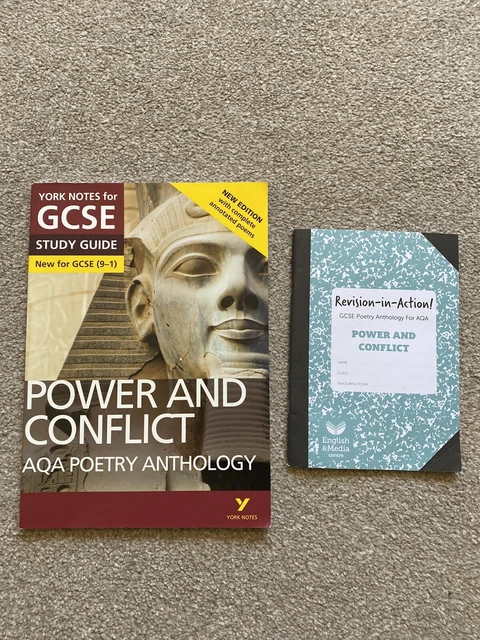 GCSE POWER AND Conflict - AQA Poetry Anthology Study Guide + workbook £ ...