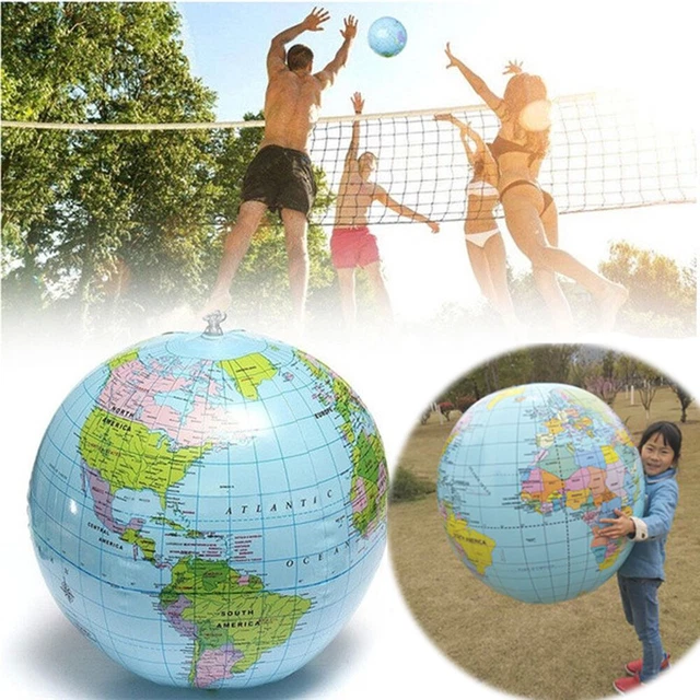 LARGE 90CM INFLATABLE World Earth Globe Atlas Map Geography Beach Ball ...