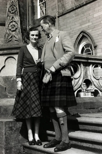 11TH DUKE OF Argyll and Margaret Campbell Duchess of Argyll 1950s Old ...