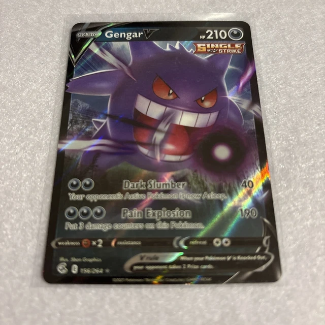 GENGAR V FUSION Strike 156/264 - Holo Ultra Rare - Full Art - Pokémon ...