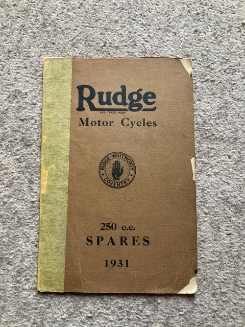 RARE VINTAGE RUDGE Motor Cycle Spare Parts List Book 250cc From 1931 £ ...