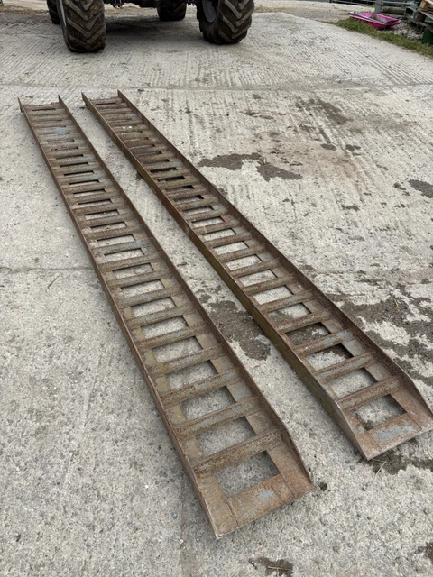 DIGGER / QUAD / Tractor / Trailer 12Ft Ramps Steel / Metal Heavy Duty ...