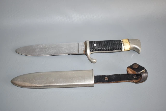 ANTIKES DEUTSCHES MESSER Rehwappen Solingen Metallscheide ...