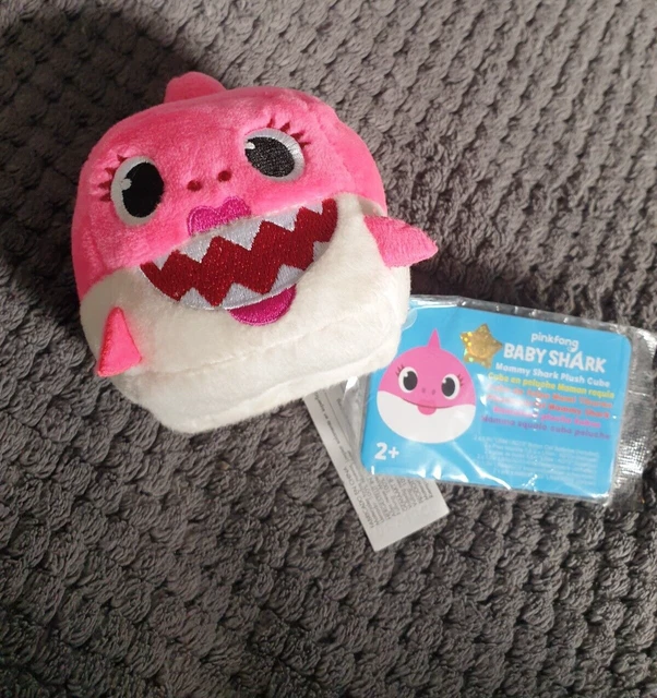 PINKFONG BABY SHARK Pink Cube Soft Plush Toy 7cm square NWT £6.50 ...