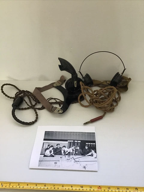 VINTAGE WW2 RAF Map Plotters Microphone/Headphone Set £124.99 - PicClick UK