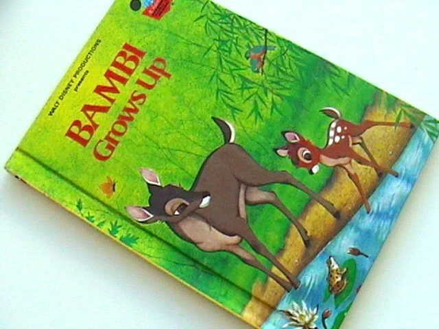 1979 VINTAGE BAMBI Grows Up Walt Disney Book Hardback Reading First ...