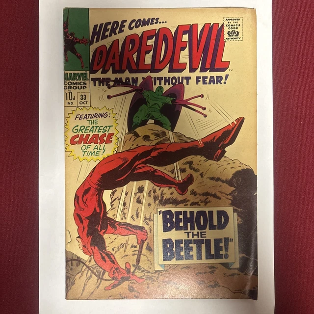 DAREDEVIL #33 MARVEL Comics 1967 Gene Colan vs the BEETLE £5.97 ...