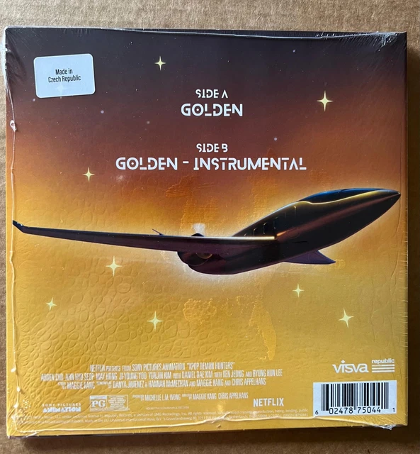 KPOP DEMON HUNTERS GOLDEN Netflix 7" Vinyl, HUNTR/X, 1 Random card, New ...