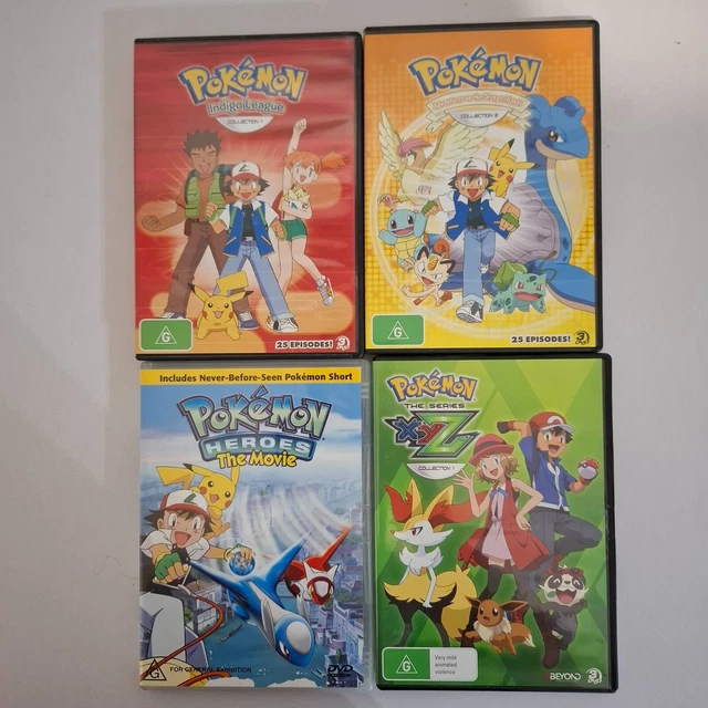 POKEMON DVD BUNDLE / Heros the Movie / XYZ / Indigo League / Adventures ...