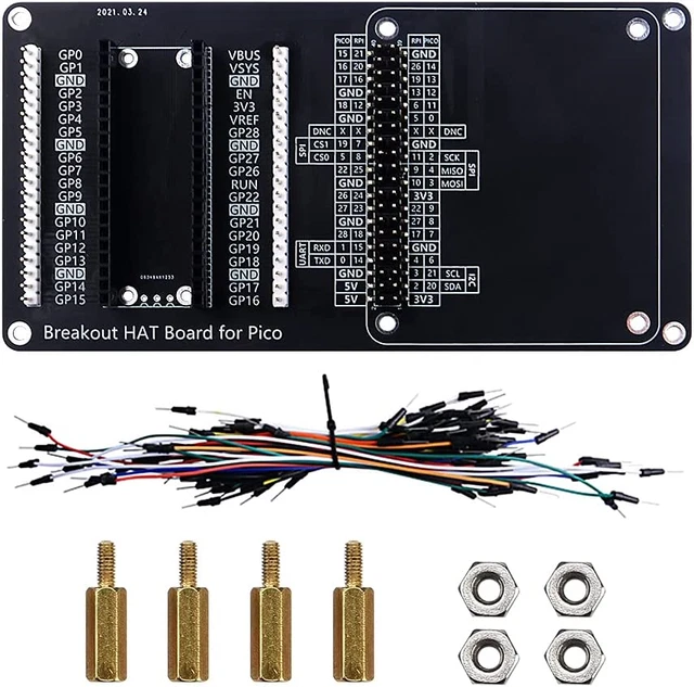 GEEEKPI RASPBERRY PI Pico/Pico W Breakout HAT Board, Raspberry Pi GPIO ...