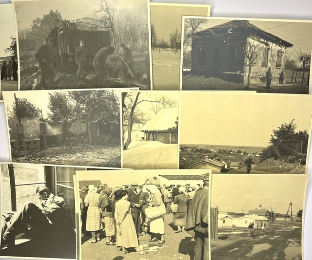 11 ORIGINAL WW2 German Photos Taken During Operation Barbarossa (B1) £ ...