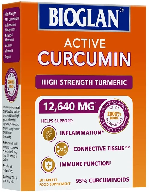 BIOGLAN ACTIVE CURCUMIN, High Strength Turmeric extract, 1 month supply ...