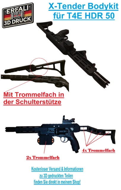 BODYKIT FÜR UMAREX T4E HDR 50 TR 50 X-Tender Tactical Vorsatz EUR 59,99 ...
