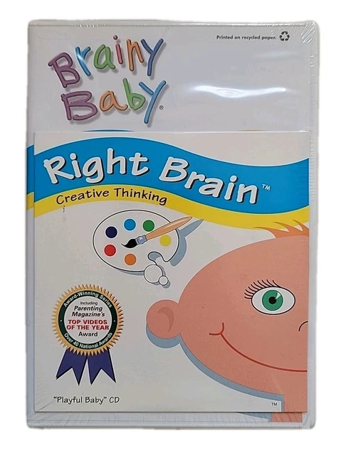 BRAINY BABY DVD & Audio CD Right Brain Creative Thinking Playful Baby ...
