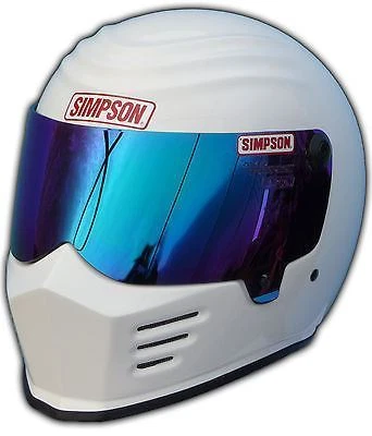 SIMPSON OUTLAW HELMET snell sa2010 gloss white s small 56cm 7 EUR 601 ...