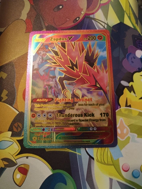 MULTICOLOURED POKÉMON CARD Zapdos V Collectable Pokémon Card £0.99 ...