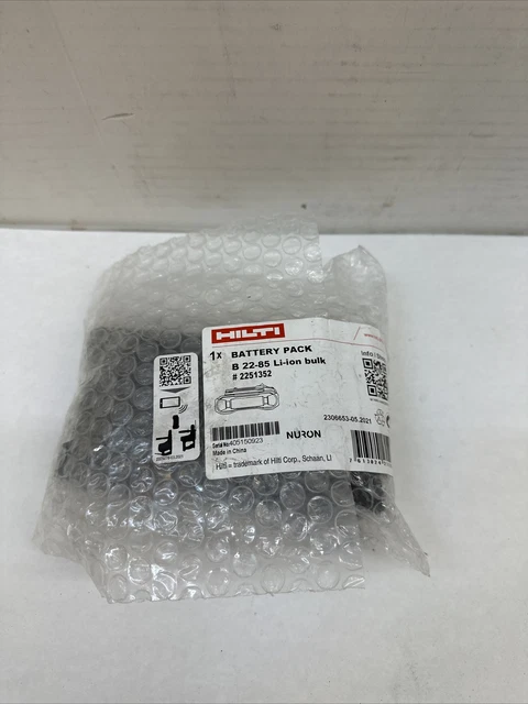 HILTI NURON BATTERY Pack B 22-85 Lithium Ion Black 2251352 21.6V $85.49 ...